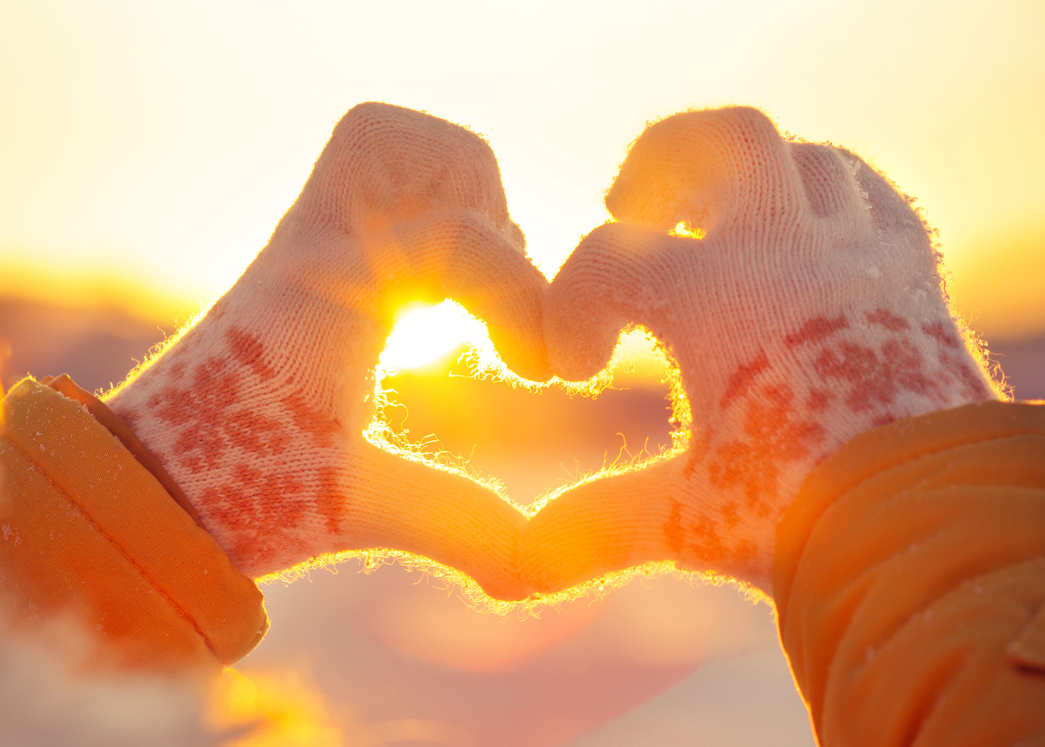 Hands in a shape of a heart