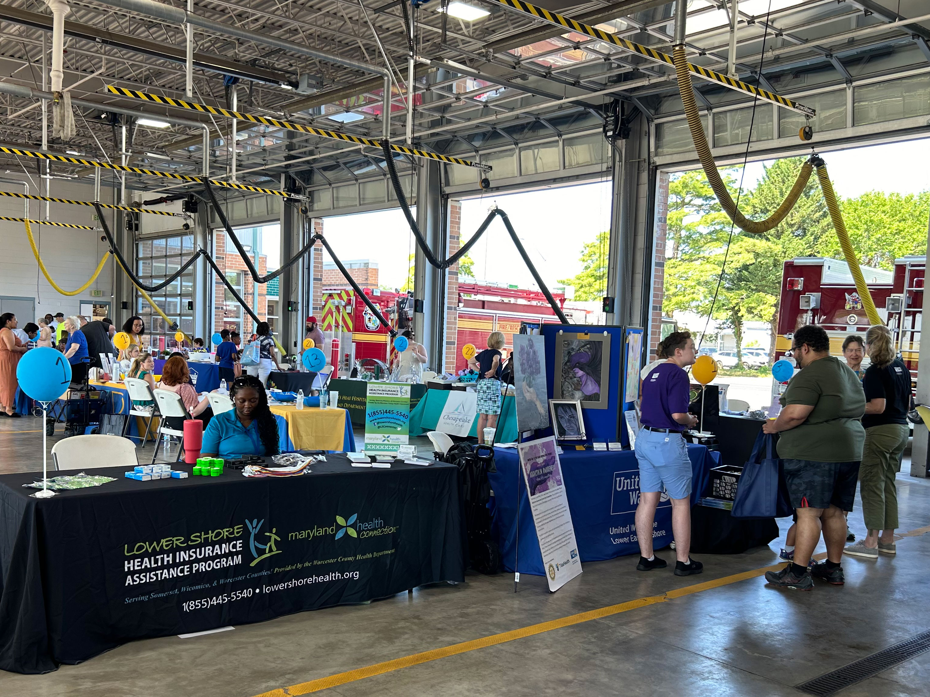 Tables set up at HealthFest 2024